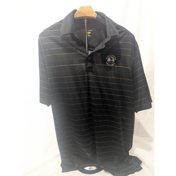 Shirts | Pebble Beach Golf Links Polo Shirt M Greg Norman Black Striped ...